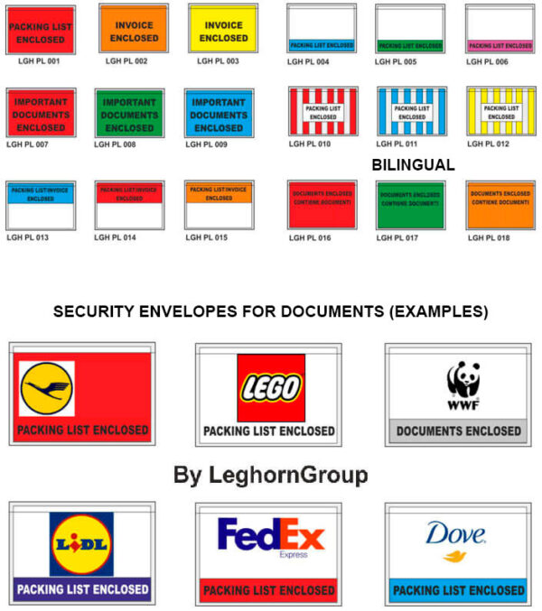 Packing List Envelopes - Label Your Packages - LeghornGroup