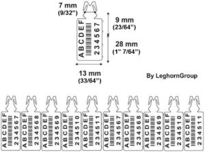 Anchor-shaped plastic seals ZIP STOP LONG - LeghornGroup