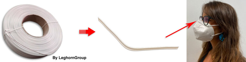 Plastic nose wire for face mask - LeghornGroup
